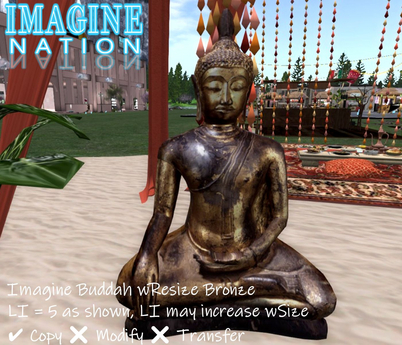 Second Life Marketplace - Imagine Buddha Bronze w/resize